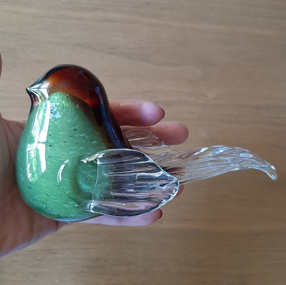 Source Unknown | Art | Glass Bird Paperweight | Poshmark